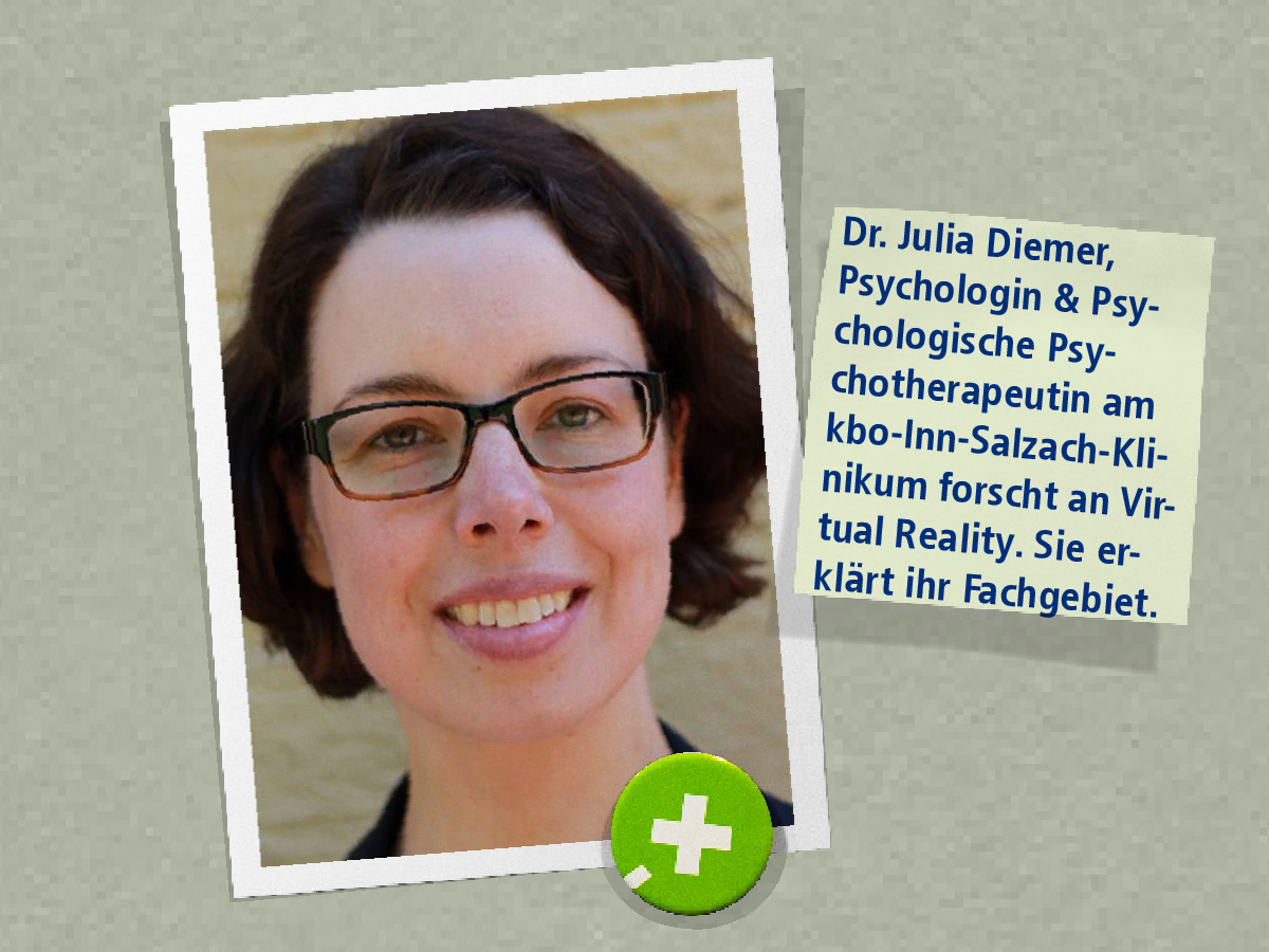 Dr. Julia Diemer erforscht Virtual Reality am kbo-Inn-Salzach-Klinikum.