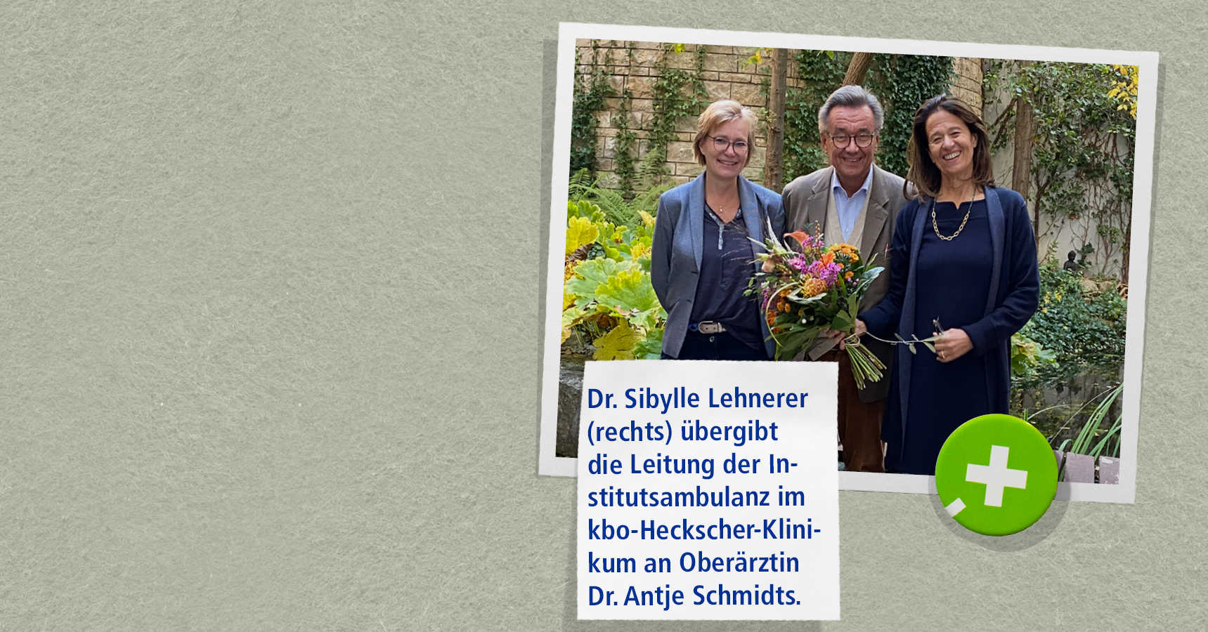 Stabübergabe in der Institutsambulanz im kbo-Heckscher-Klinikum